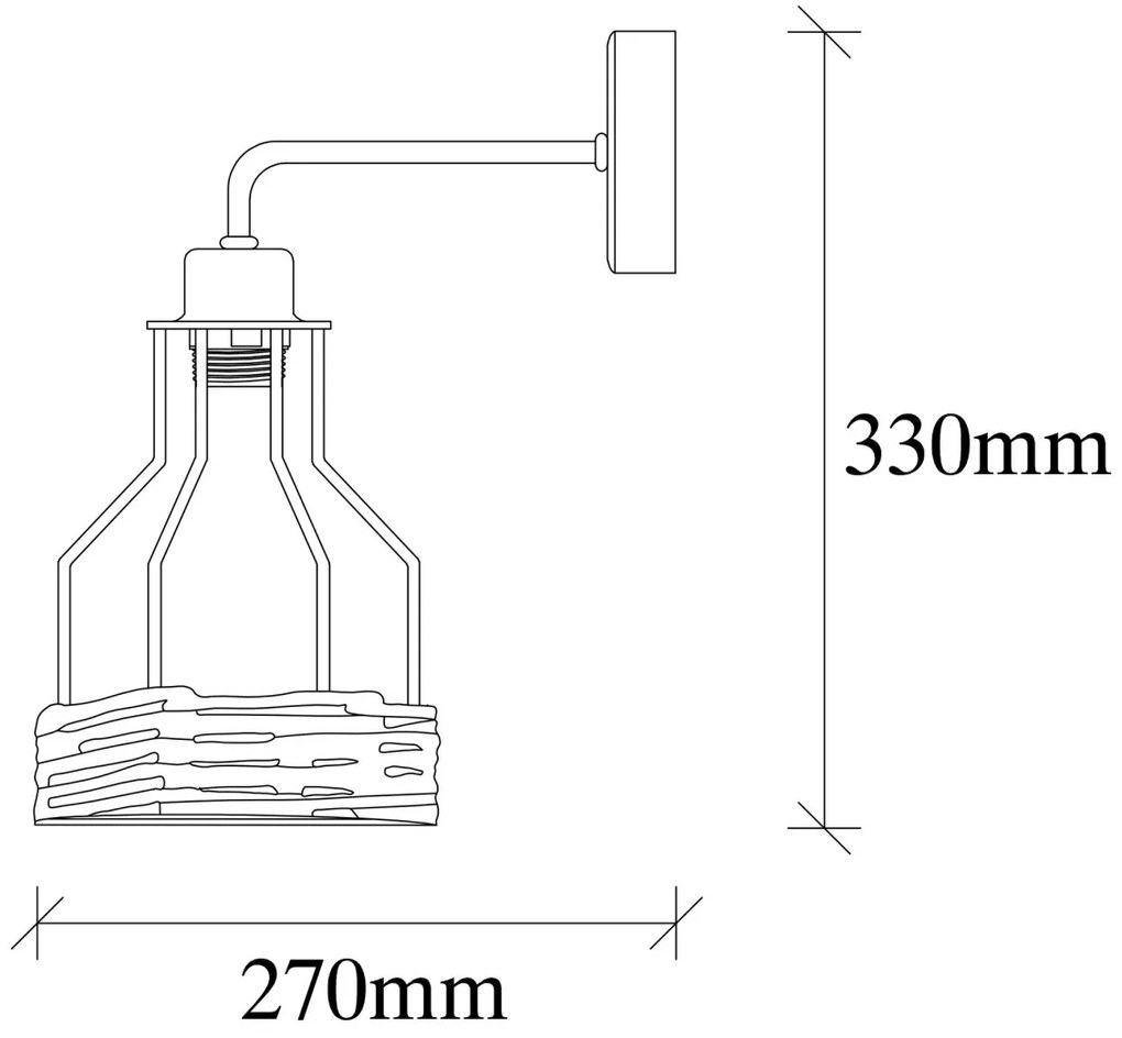 Nástěnná lampa Fiko černá