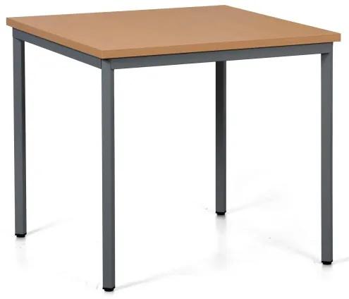 Jídelní stůl TRIVIA, tmavě šedá konstrukce, 800 x 800 mm, buk