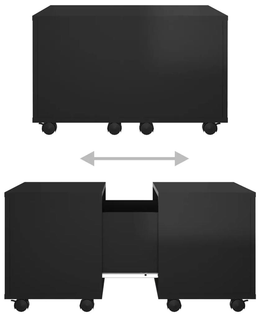 vidaXL Konferenční stolek černý vysoký lesk 60x60x38 cm dřevotříska