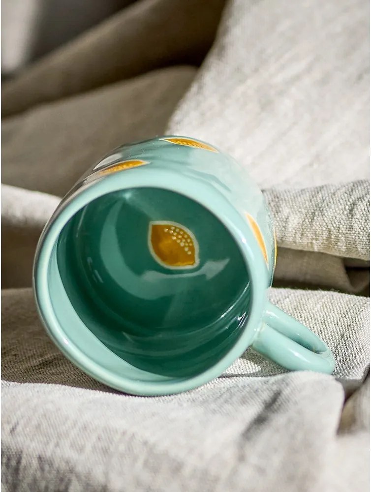 Šedozelený dětský hrnek z kameniny 230 ml Agnes – Bloomingville Mini