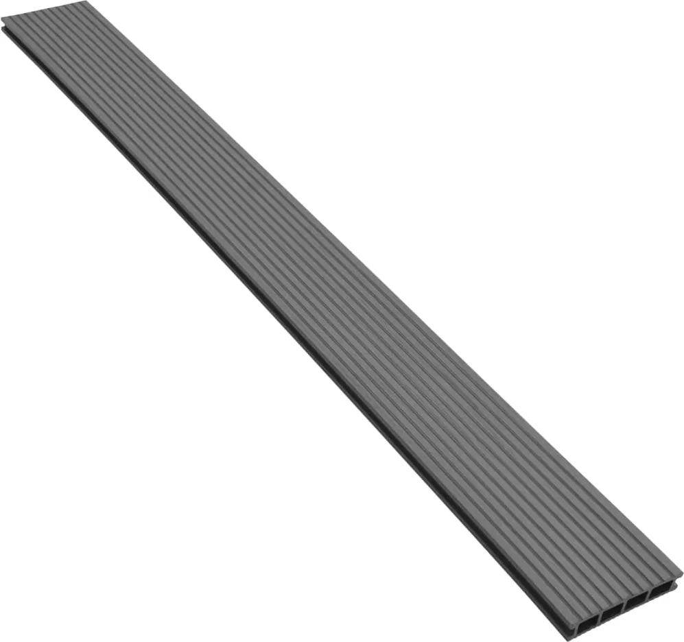 Podlahová prkna na terasu - WPC + příslušenství - 10 m2 - 2,2 m | šedá