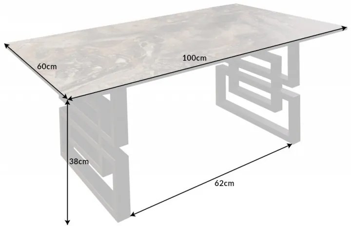 Konferenční stolek Atlantis 100cm tmavě mramorový vzhled/ 41747