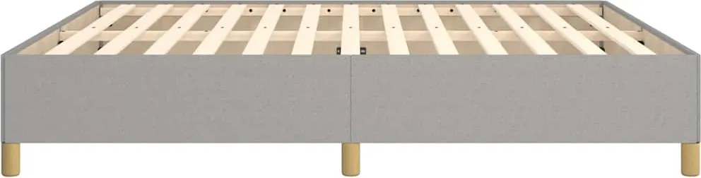 Rám postele s boxspringem světle šedý 160 x 200 cm textil 3120969