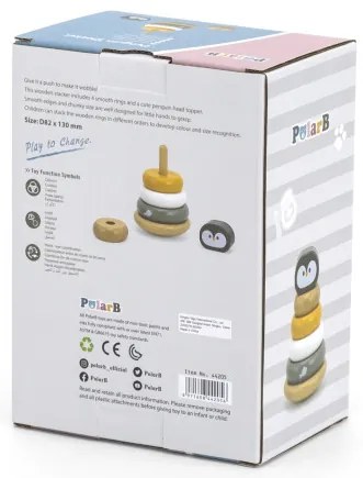 Dřevěná pyramida pro děti Viga 44205 PolarB Tučňák