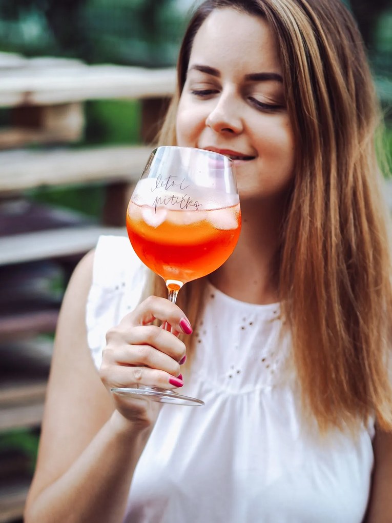 Bella Rose Sklenice na drink Letní pitíčko, čirá barva, sklo