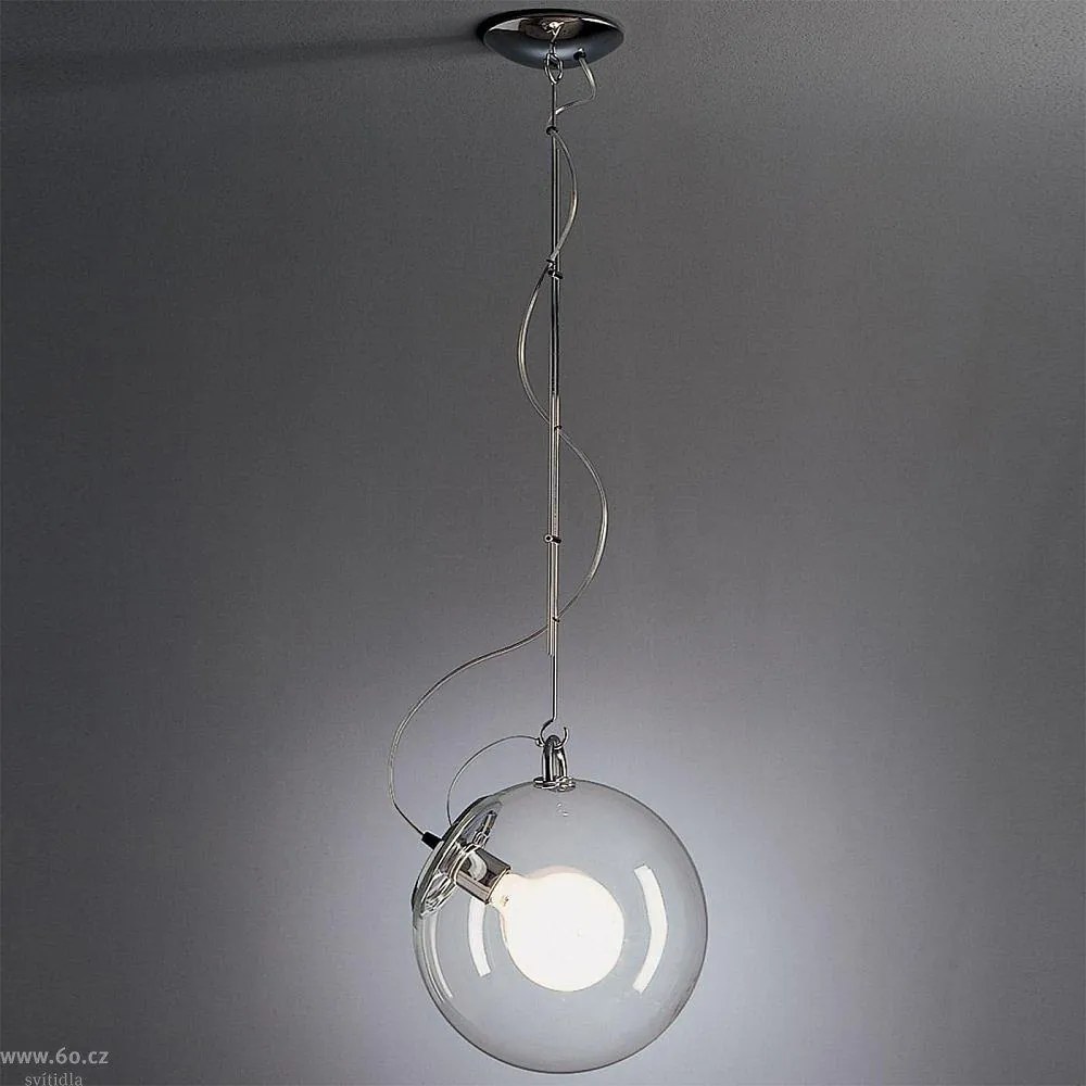 Artemide A031000 Miconos sospensione, designové závěsné svítidlo, 1x23W, transparentní, průměr 30 cm