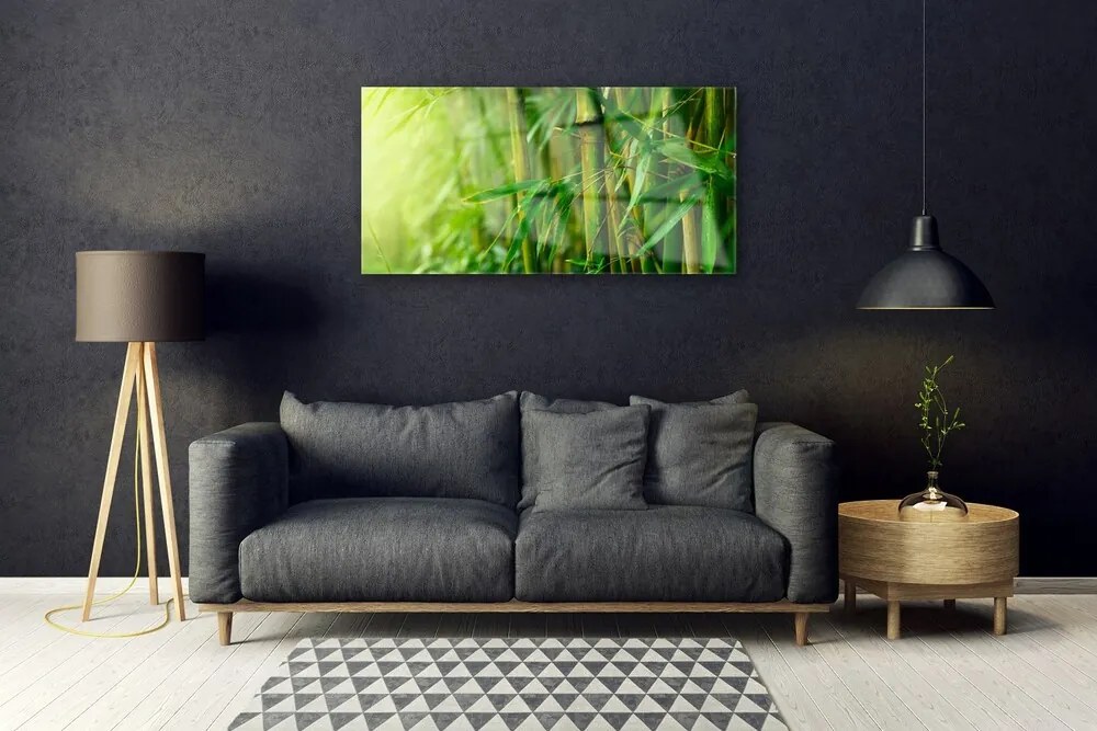 Obraz na skle Bambus Stonky Rostlina 120x60 cm