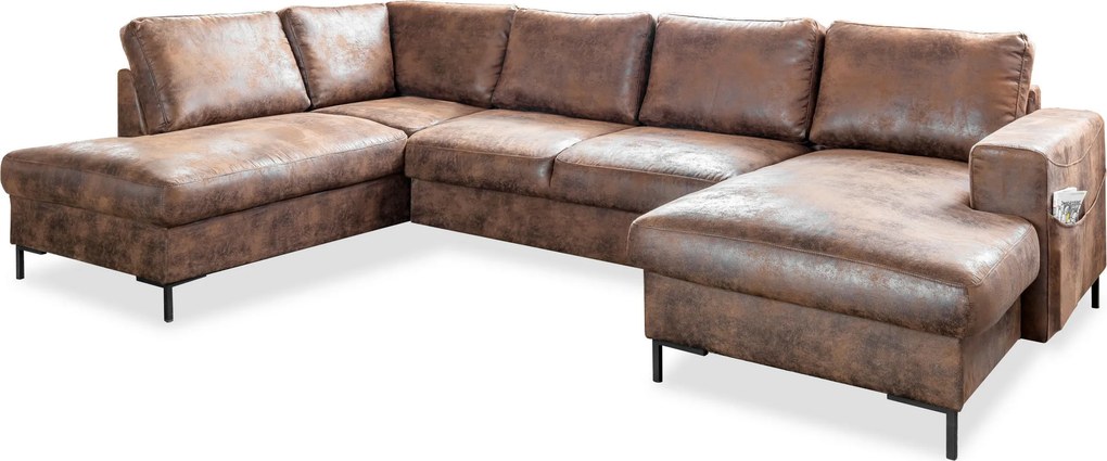 XXXLutz SEDACÍ SOUPRAVA, textil, hnědá - Sedací soupravy - 001454002602