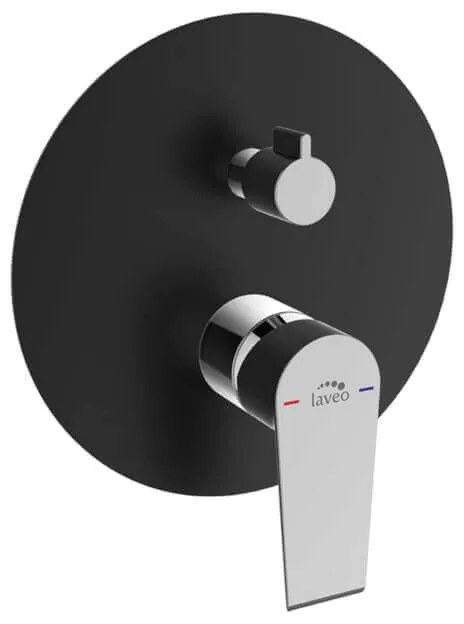 Laveo Sprchová baterie Largo podomítková s přepínačem - BAH_70PD, černá mat/chrom
