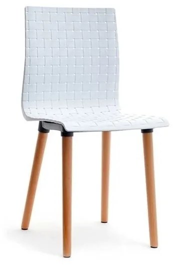 design4life Jídelní židle KAZETO ve skandinávském stylu Bílá
