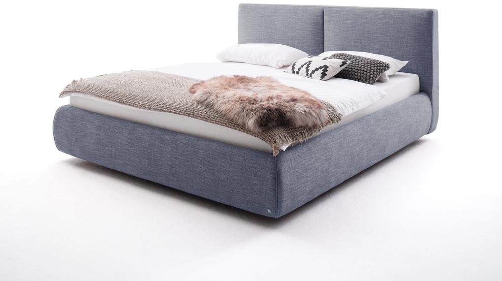Čalouněná postel ATESIO s úložným prostorem 180x200, modrá