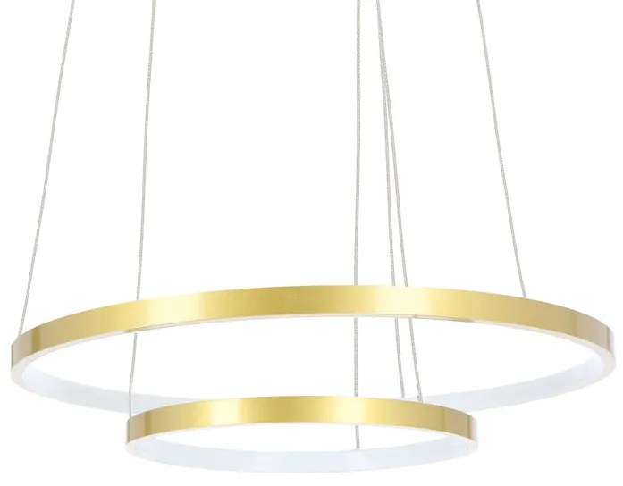 Candellux Zlaté závěsné LED svítidlo Lune kulaté 50cm 40W