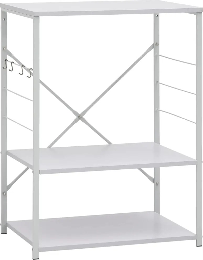 Skříňka na mikrovlnku bílá 60 x 39,6 x 79,5 cm kompozitní dřevo 288236