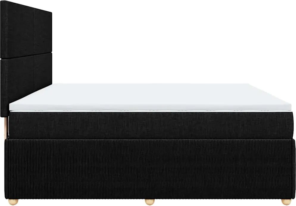 Box spring postel s matrací černá 180x200 cm textil 3294430