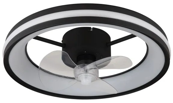 Globo 03651 - LED Stropní svítidlo s ventilátorem GATIAN LED/30W/230V černá + DO