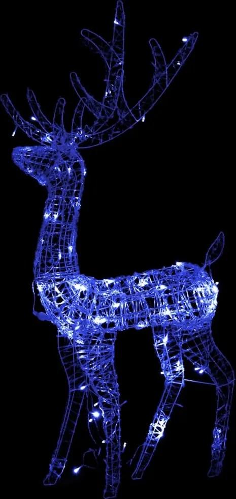 vidaXL Vánoční dekorace akryloví sobi 3 ks 120 cm teplé [3154349] Barva: Modrá