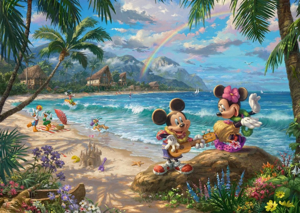Puzzle schmidt puzzle minnie a mickey na hawaii 1000 dílků