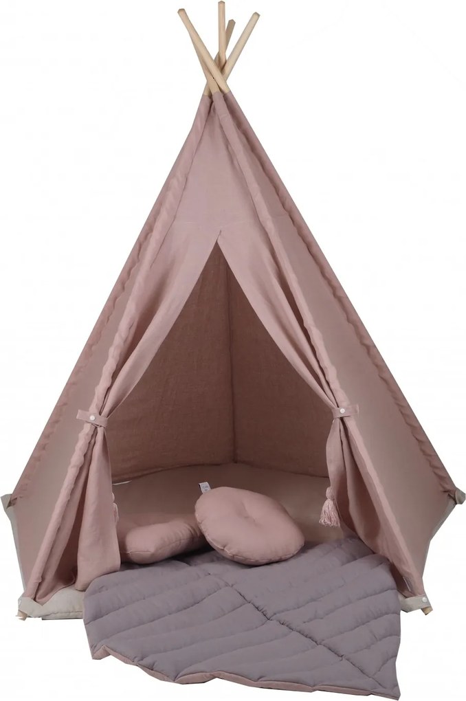 Vigvam design Teepee My Linen World, Rose - ČTVERCOVÉ BEZ DOPLŇKŮ