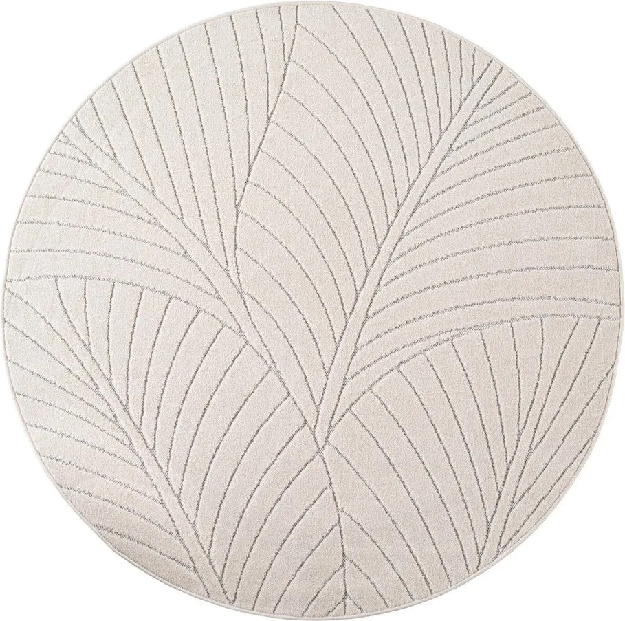 Krémový kulatý vnitřní a venkovní koberec ø 160 cm Nova 1203 – Ayyildiz Carpets
