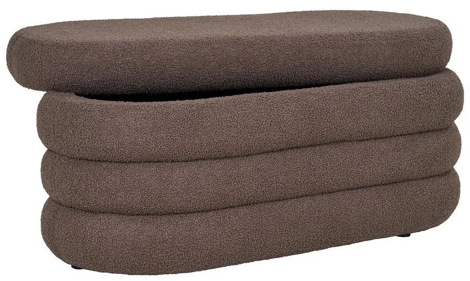 Hnědá lavice z textilie bouclé Dartford – House Nordic