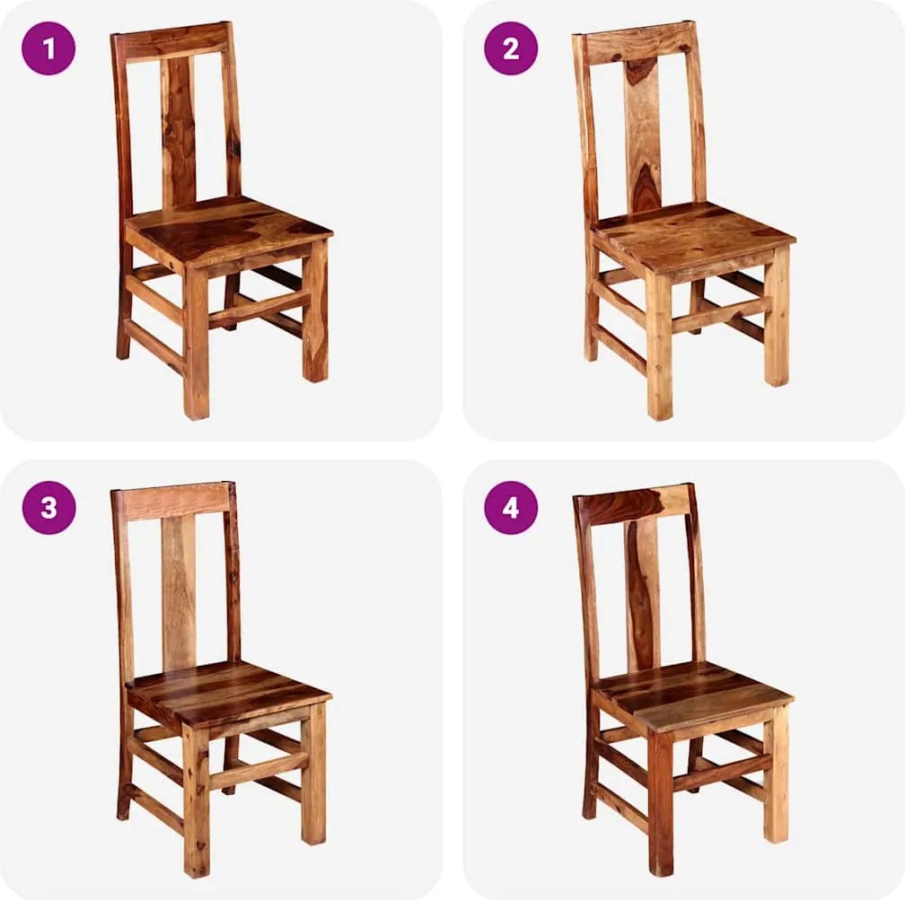 Jídelní židle 6 ks masivní dřevo 274764