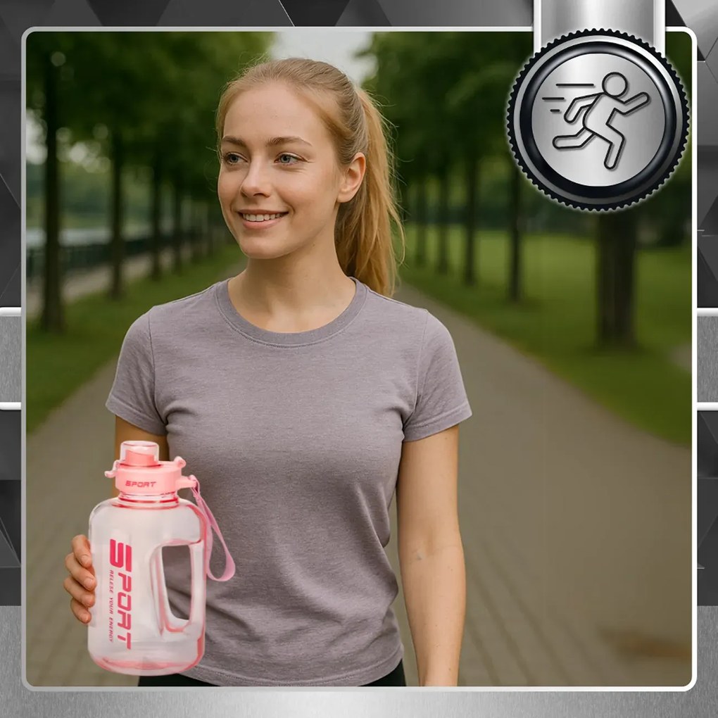 Camerazar Sportovní láhev na běhání TRESSARI 1700ml bez BPA - PC láhev na vodu pro aktivní životní styl