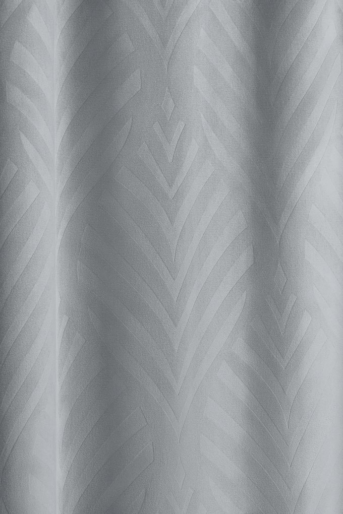 Room99 Hotový Závěs na kroužcích LEAFLY Velúrový Zatemňovací Barva: Béžová/Stříbrná, Velikost: 140 x 260 cm