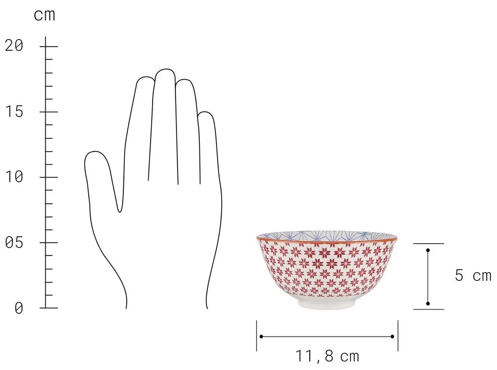 ORNAMENTS Miska 240 ml - červená