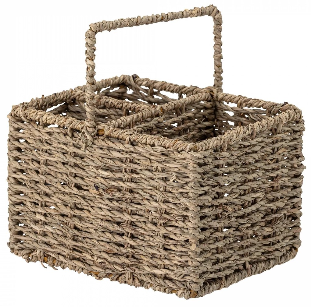 Bloomingville Proutěný košík Shee Basket Seagrass, hnědá barva, proutí