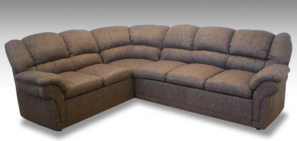 Rozkládací rohová sedačka ALEXIA 270x220 levý roh hnědá
