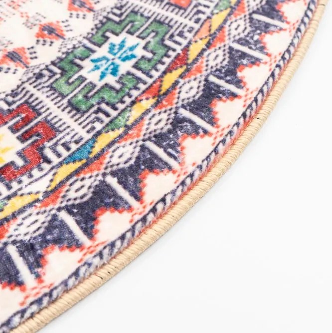 TZ Kruhový vzorovaný koberec Oriental Rozměr: 100 cm