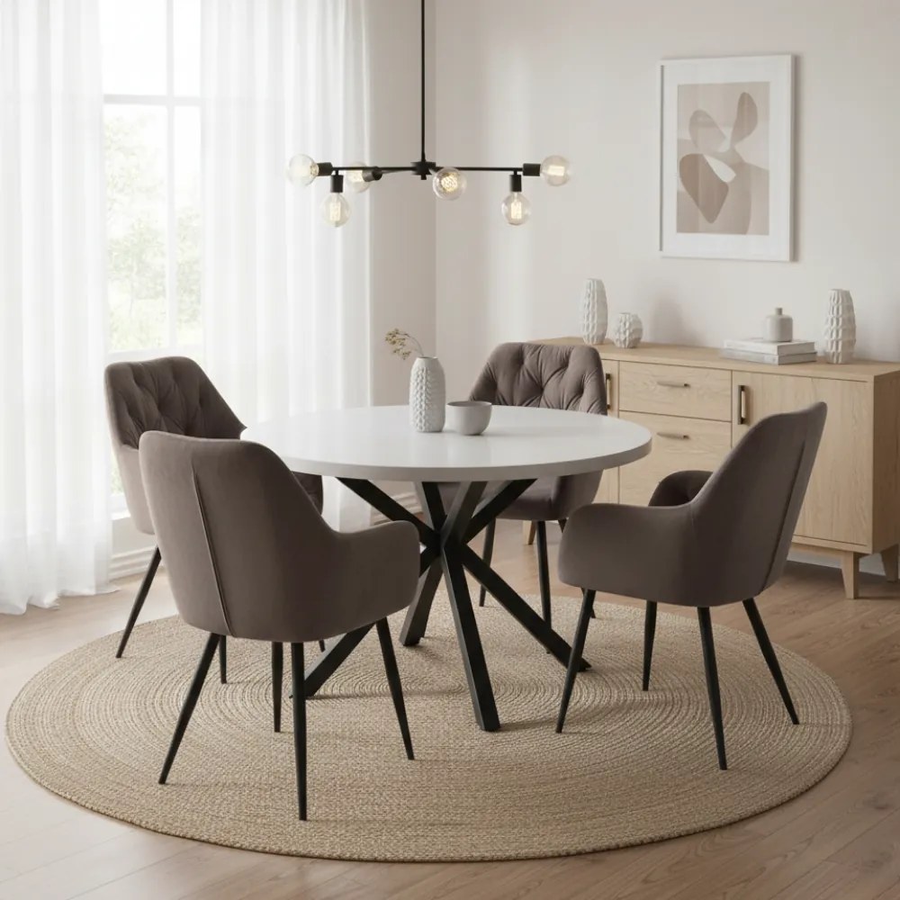 Designové křeslo, hnědá Velvet látka, VERIO NEW