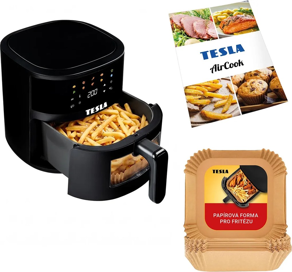 TESLA AirCook Q45 Pro - multifunkční digitální horkovzdušná fritéza