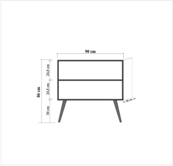 Příborník Mikro Garden, 86 x 90 cm