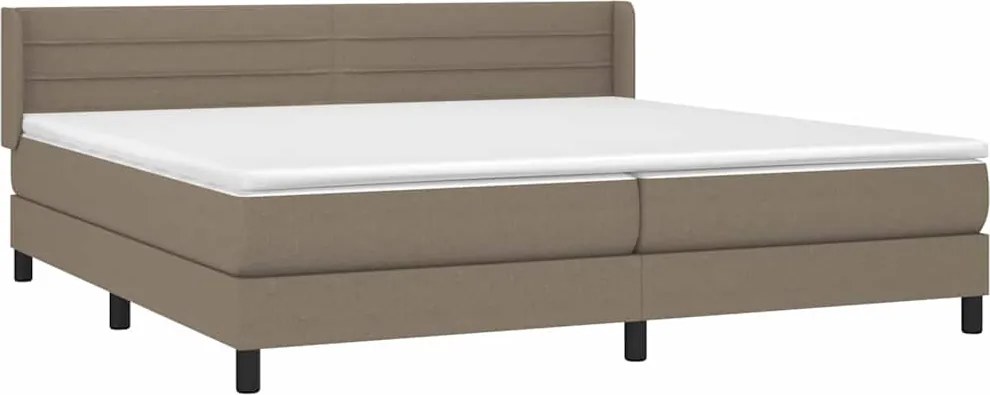 Box spring postel s matrací taupe 200x200 cm textil 3129821
