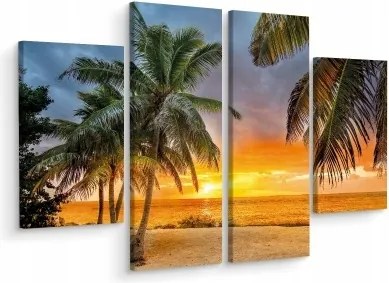 Obraz na plátně Do Obývacího Pokoje Vícedílná Pláž Moře Triptych 80x60