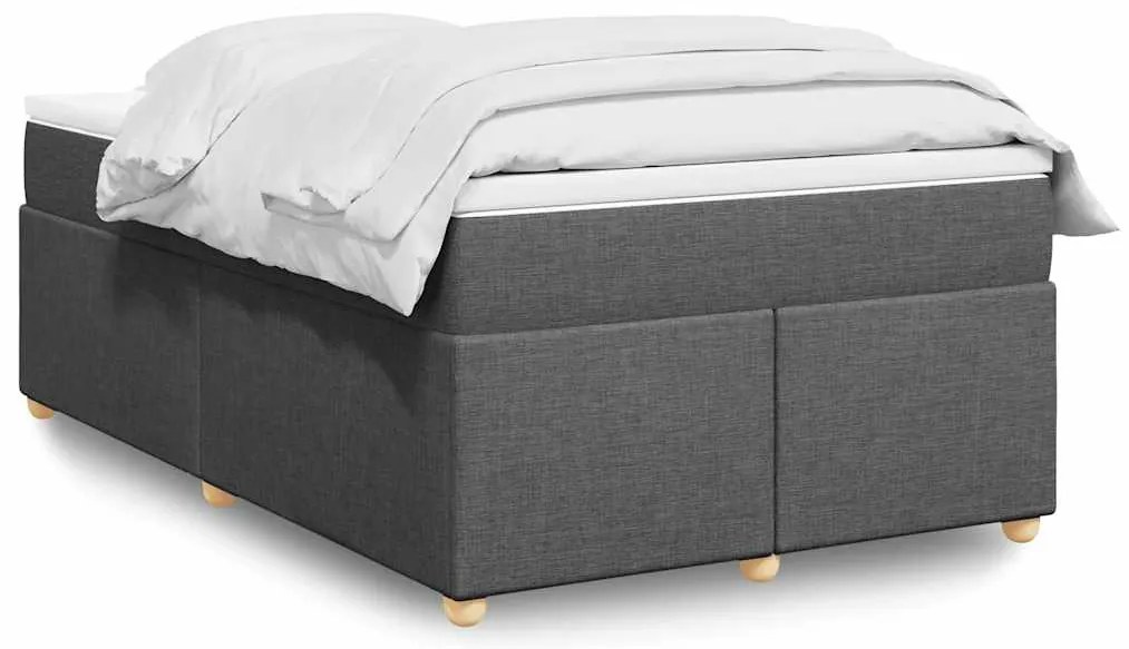 Box spring postel s matrací tmavě šedá 120x190 cm textil 3285360