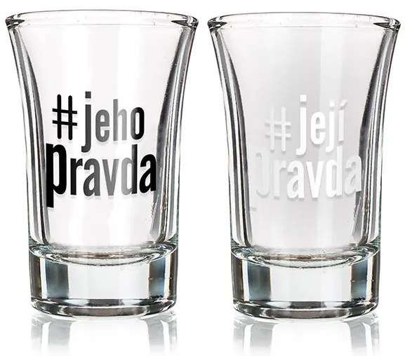 Párové sety Panáky pro pár Jeho pravda a Její pravda