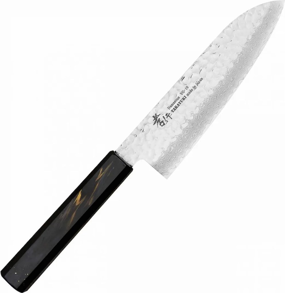 Sakai Takayuki Urushi VG-10 Saiu Japonský Nůž Santoku na Zeleniny 60 Hrc 17 cm