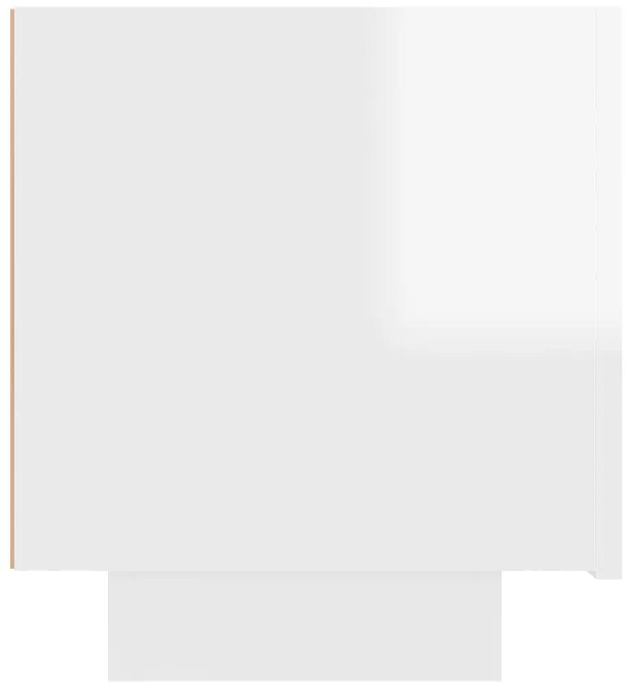 vidaXL TV stolek bílý s vysokým leskem 100 x 35 x 40 cm dřevotříska