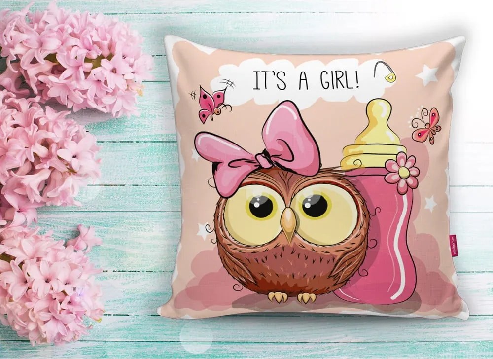 Dětský povlak na polštář 43x43 cm Girl Owl – Mila Home