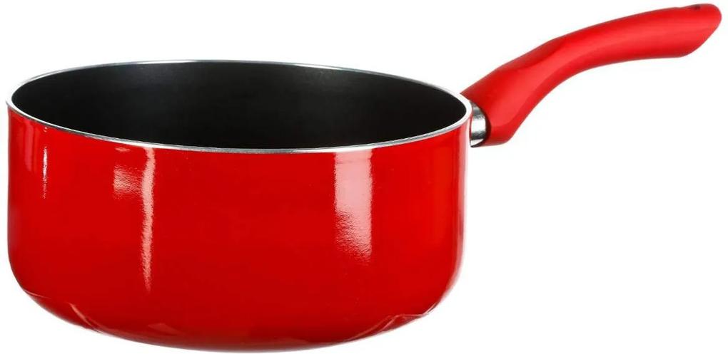 Kuchyňská pánev s rukojetí, hliník, hrnec, Ø 20 cm, červená