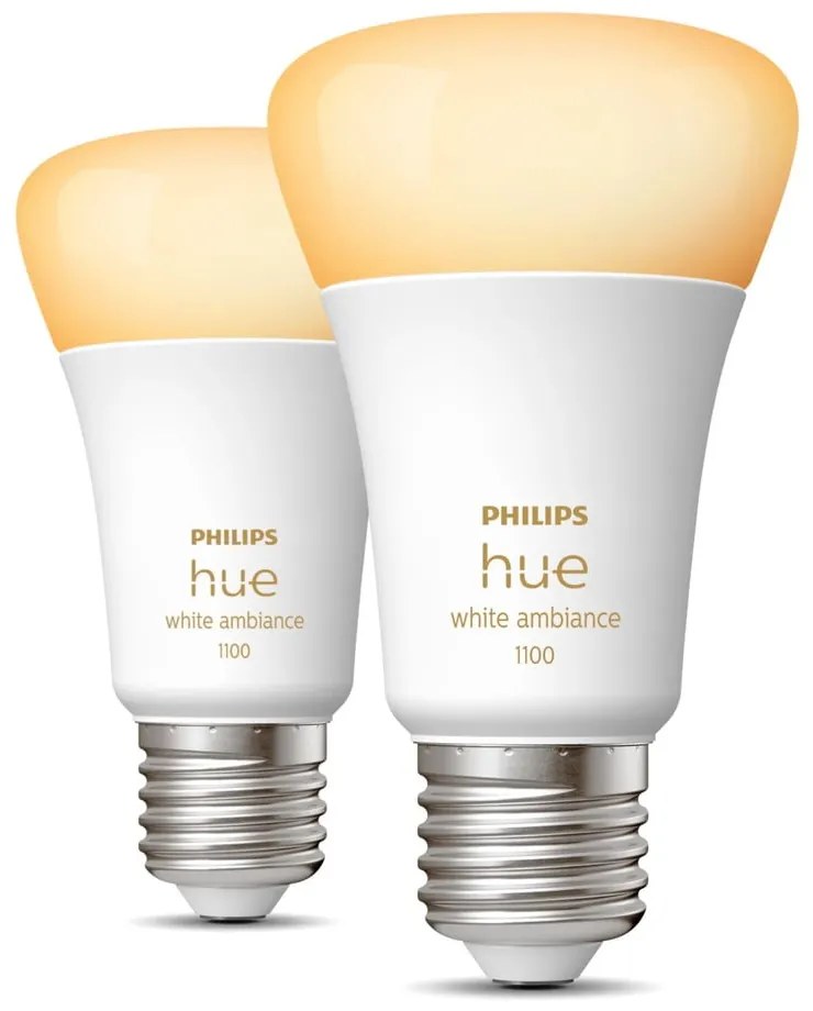 LED smart žárovky v sadě 2 ks E27, 11 W White ambiance – Philips Hue