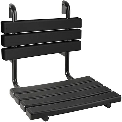 Bemeta Design HELP: Sprchové sedátko závěsné, nerez, plast, černá - 338125080
