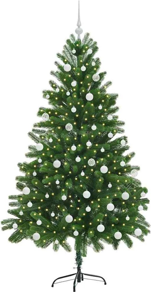 Vánoční stromeček s 300 LED diodami s stojanem Zelená 180 cm PE 3396334