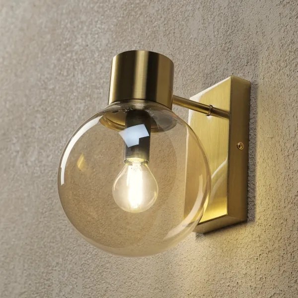 Nástěnná lampa SFERIO 1xE14/5W/230V mosaz/kouřová béžová