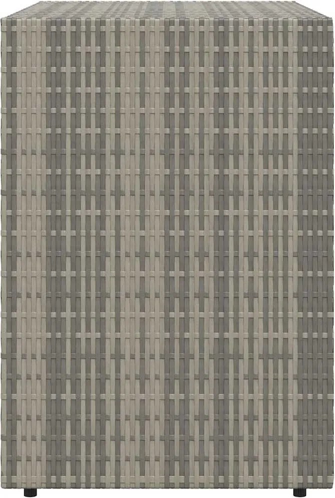 Zahradní úložná skříň šedá 100 x 55,5 x 80 cm polyratan 319869