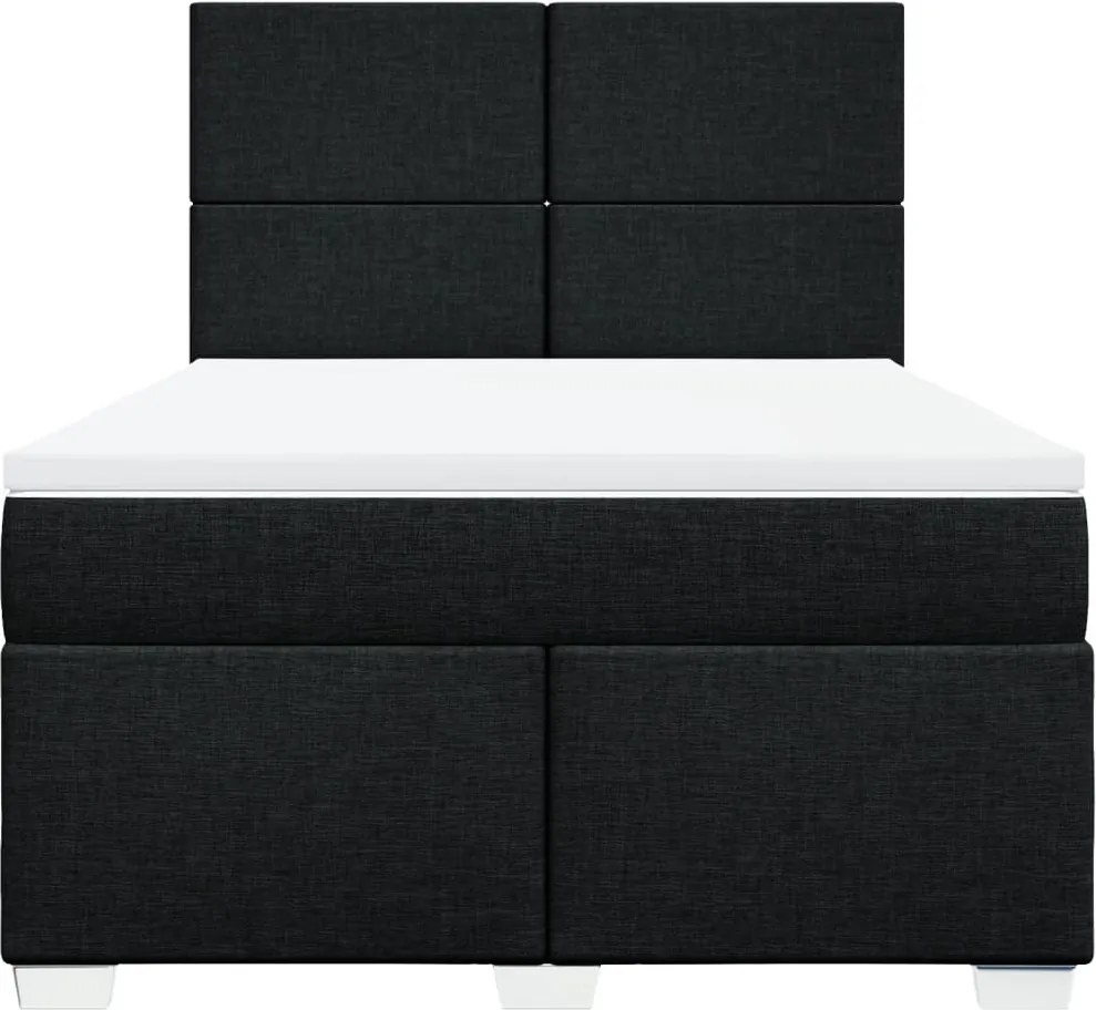 Box spring postel s matrací černá 140 x 190 cm textil 3290478