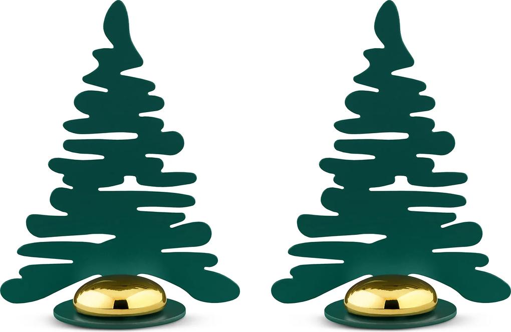 Dekorace vánoční Bark vánoční stromky zelené 2 ks