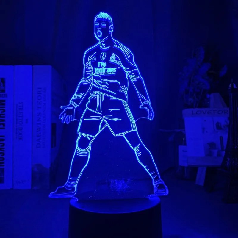 3D LED Lampička Cristiano Ronaldo pro fotbalisty